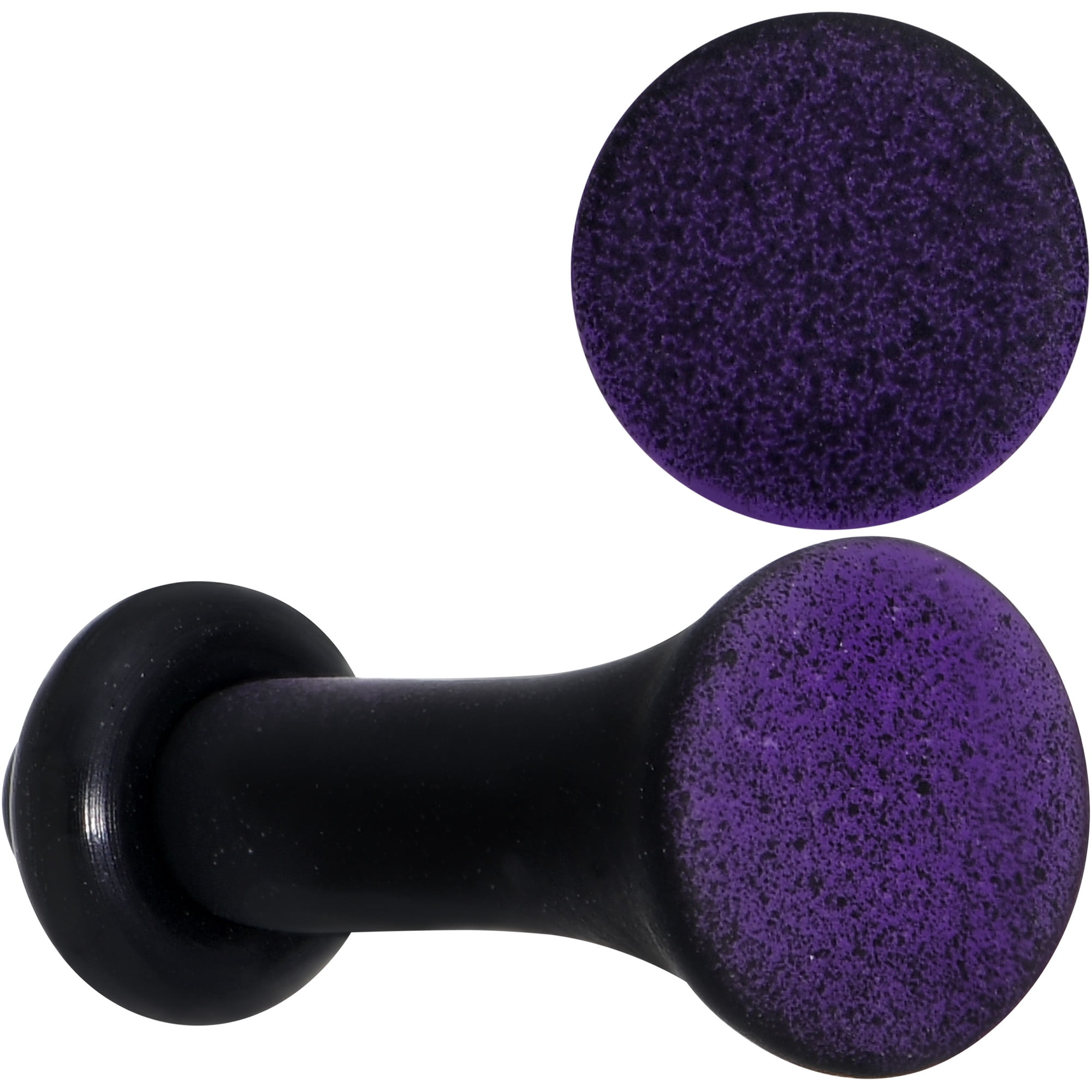 Body Candy 10 Gauge 2Pc Ear Plugs Black Purple Ombre Matte Acrylic ...