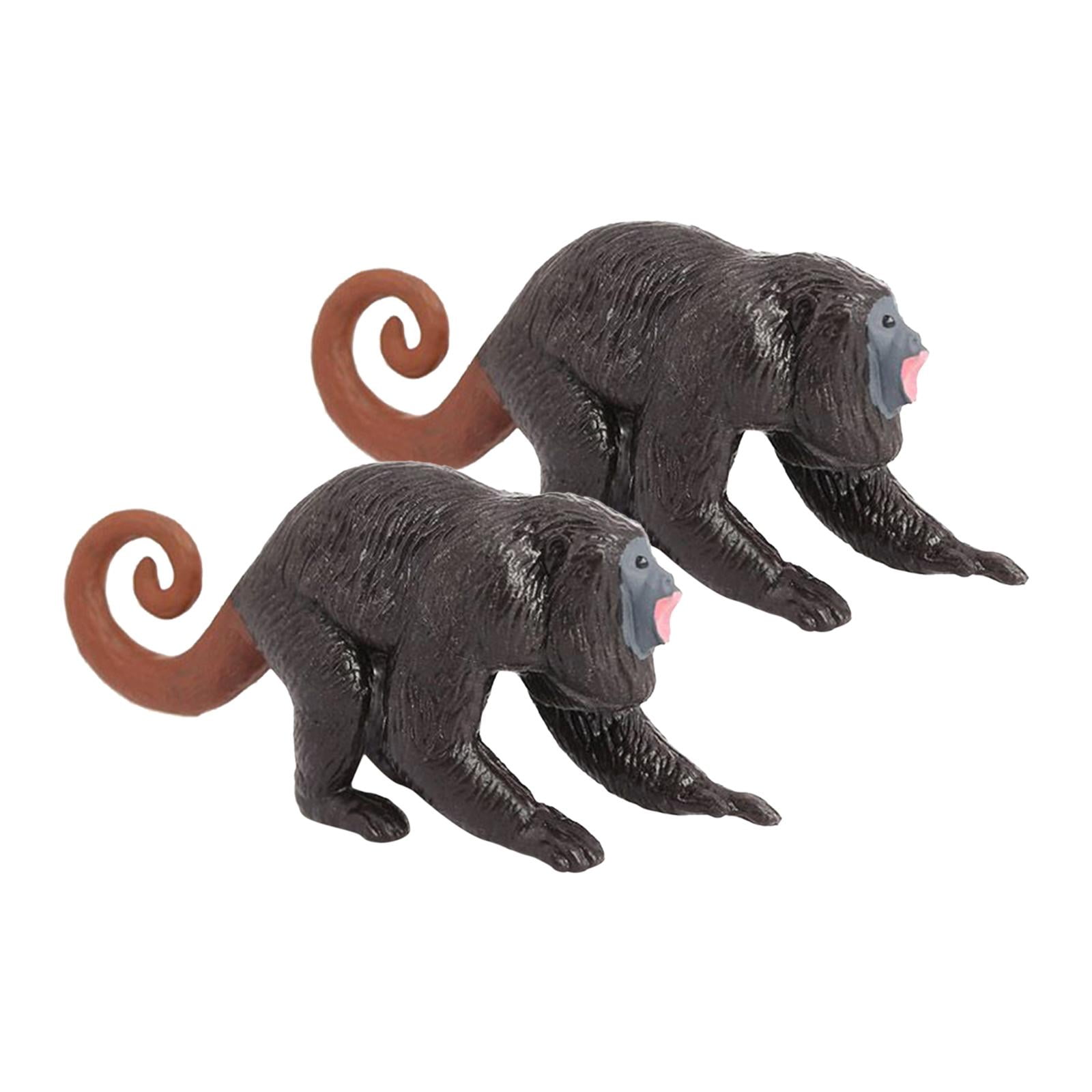 Muñecas de figuras de lobo Fauna Animal Mono Miniatura Niños Juguete ...