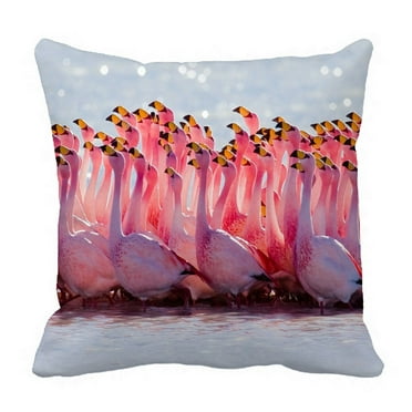 PHFZK Watercolor Pillow Case, Tropical Beach Flamingo Bird and Exotic ...