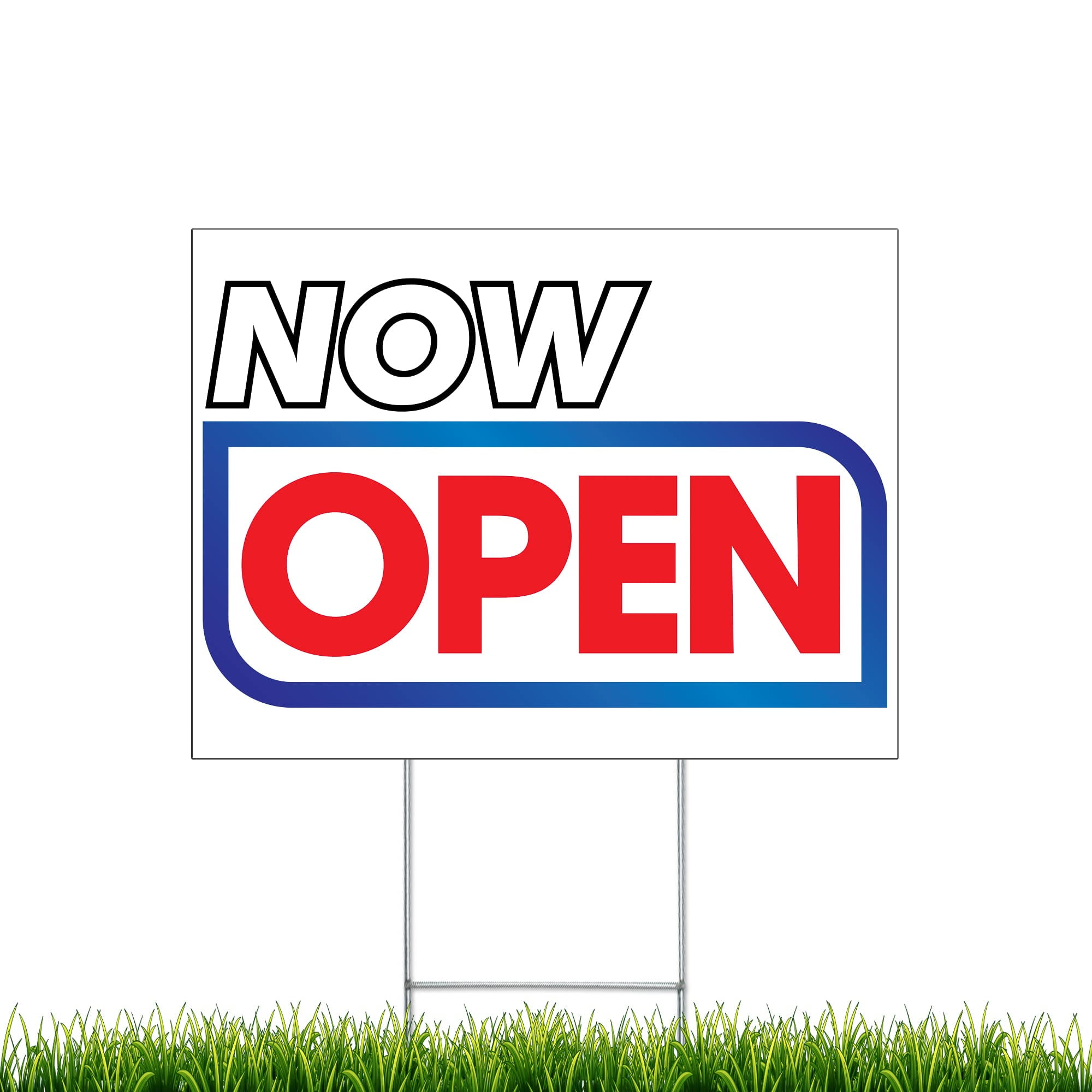 NEXT LEVEL SIGNS | Now Open Yard Signs | 24 W x 18 H Inches | Metal ...