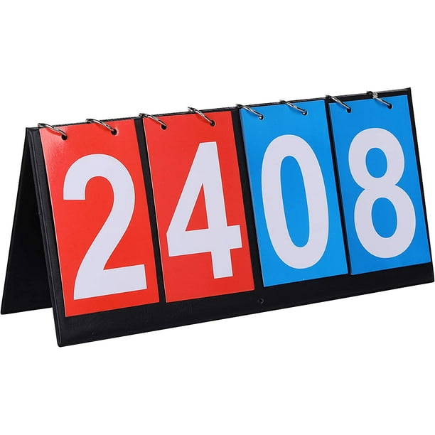 4 Digital Portable Table Top Scoreboard, Easy Flip Score Keeper for ...