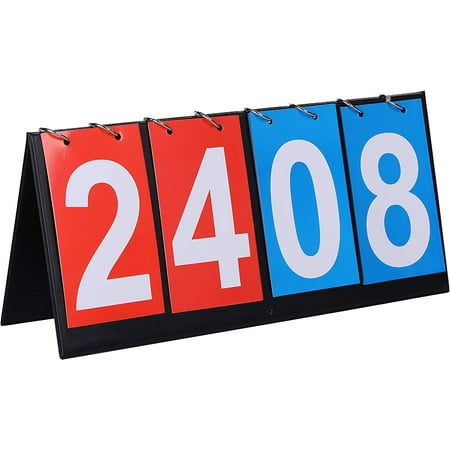 4 Digital Portable Table Top Scoreboard, Easy Flip Score Keeper for ...