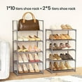 10 Tiers Tall Shoe Rack Narrow 20-24 Pairs Shoe Rack for Closet ...