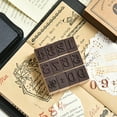 Sioweci Stamp Numbers English Months Weeks Reusable Wood Vintage ...
