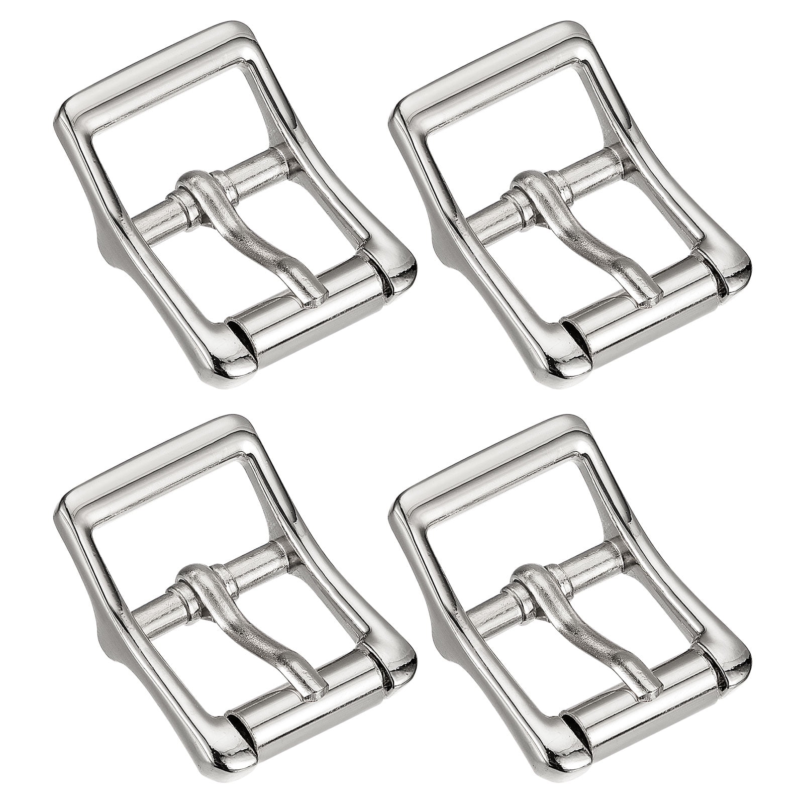 Uxcell 4Pack 0.87" Single Prong Belt Buckle Square Center Bar Buckles ...