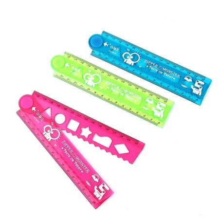 PERTTYUNG 3 Pieces Unbreakable Rulers, Drawing Folding Ruler, 30cm/11.8 ...
