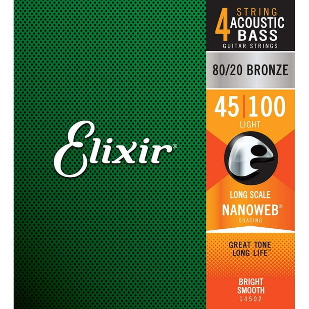 Bass Strings Elixir 80/20 Bronze Acoustic 4 Strings Light | Bodega ...