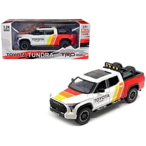 Toyota 2023 Tundra TRD 4x4 Diecast Model, White Metallic, Sunroof, Pull ...