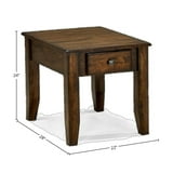 Intercon Furniture Kona Solid Mango Wood End Table in Raisin Brown ...