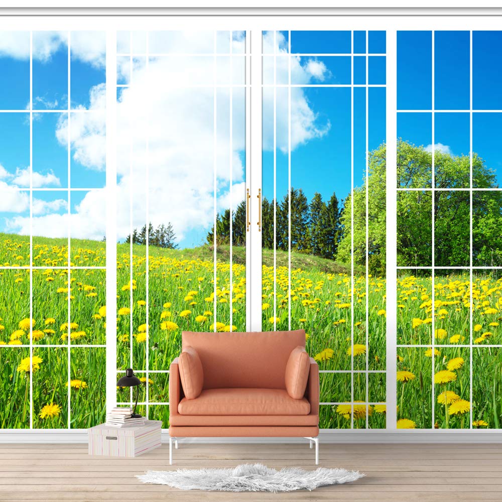 Idea4wall 4pcs Vies from French Window Peel and Stick Wallpaper ...