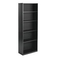 Mainstays 5-Shelf Bookcase with Adjustable Shelves, True Black Oak ...
