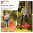Orientools 43"-66"Garden Leaf Rake, Adjustable Lightweight Steel Handle ...