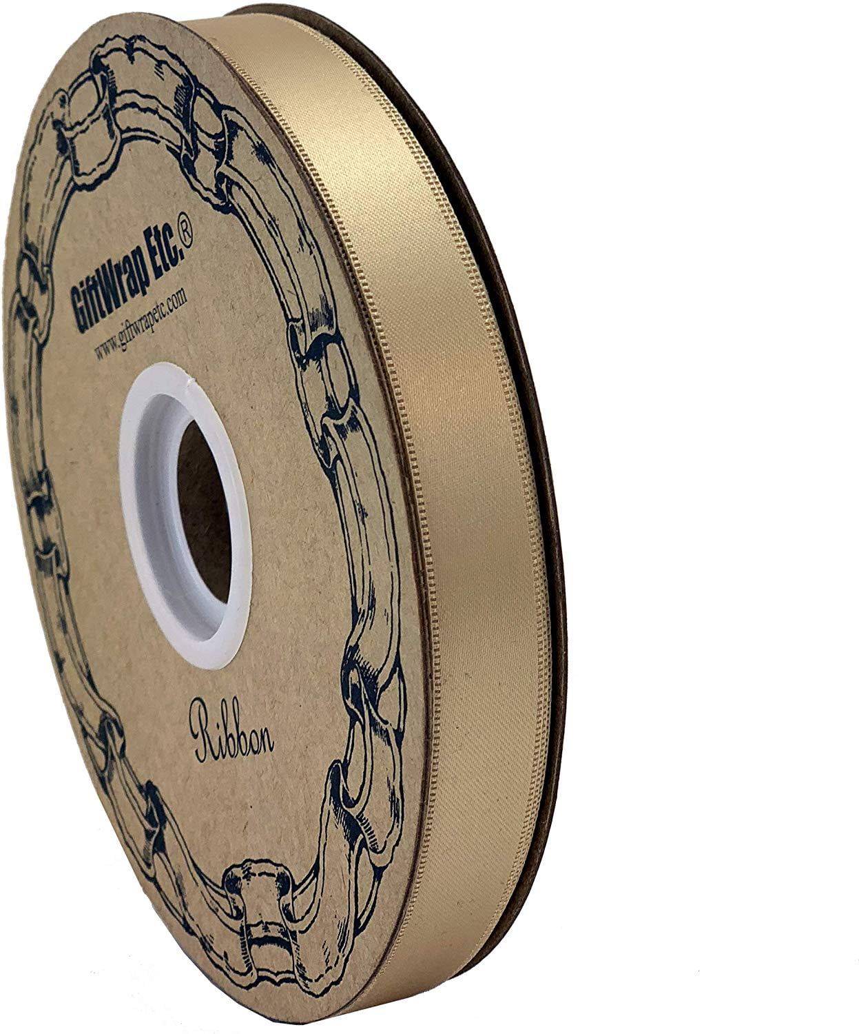 Gold Satin Fabric Wedding Ribbon - 5/8" x 100 Yards, Fall, Wreath ...