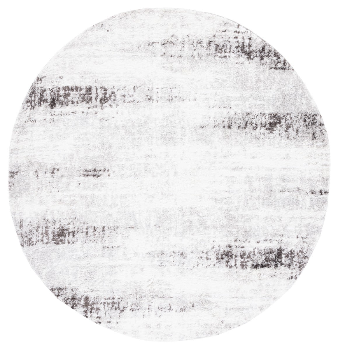 SAFAVIEH Berber Rupert Abstract Shag Area Rug, 7' x 7' Round, Grey/Dark ...