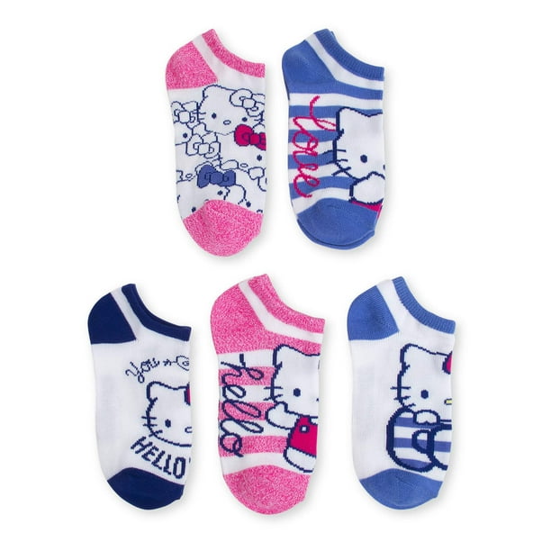 Hello Kitty - Hello Kitty Girls Socks, 5 Pack No Show (Little Girls ...