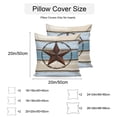 Beige Blue Star Wooden Outdoor Pillow Covers 26x26 Inch Throw Pillow ...