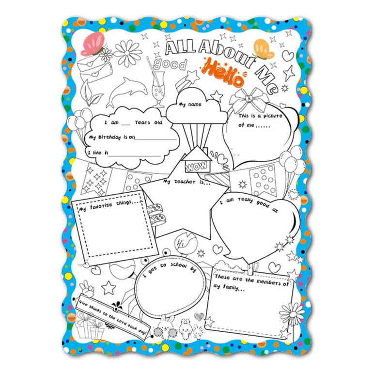 All About Me Poster Kindergarten