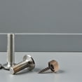 24 Pcs Copper Self-Tapping Screws with Decorative Caps, 9mm Mirror ...