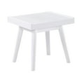 Larwich Solid Wood Slatted Bench 19-Inch Long White for Entryway ...