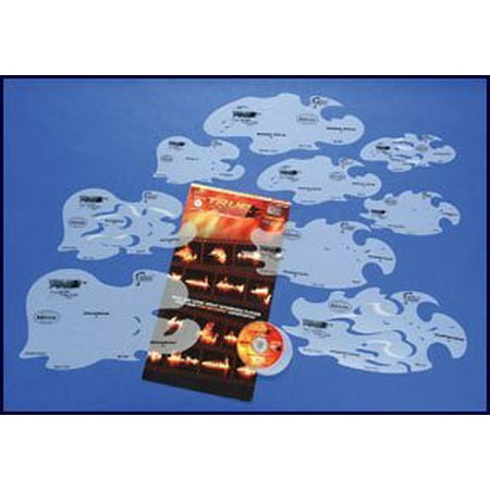 Iwata-Medea Artool Freehand Airbrush Templates, True Fire Template Set ...