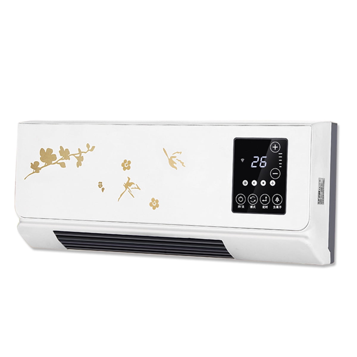 2000W Timing Wall Mounted Heater Space Air Conditioner Touch Screen ...