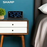 Sharp Digital LED Alarm Clock - Easy Operation, Large Numbers, Built-in Night Light, Battery ...