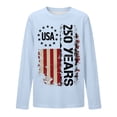 Conairie Mens 250 Anniversary USA Shirt American Flag Print Crew Neck ...