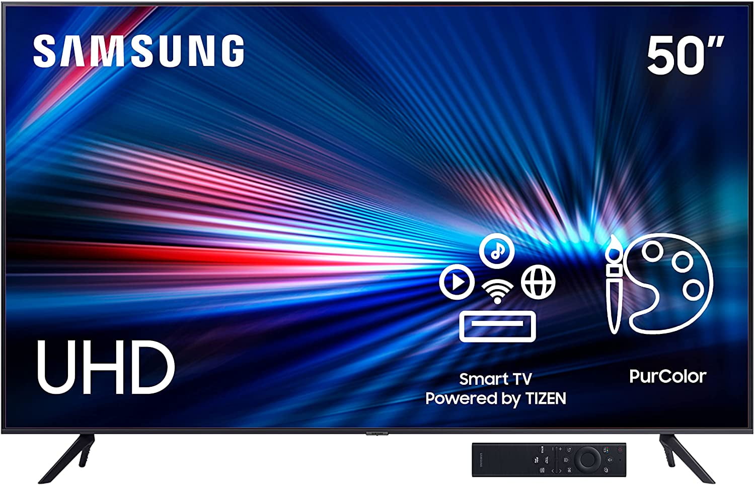 Pantalla 50 Pulgadas Samsung LED Smart TV 4K Ultra HD UN-50AU7000 ...