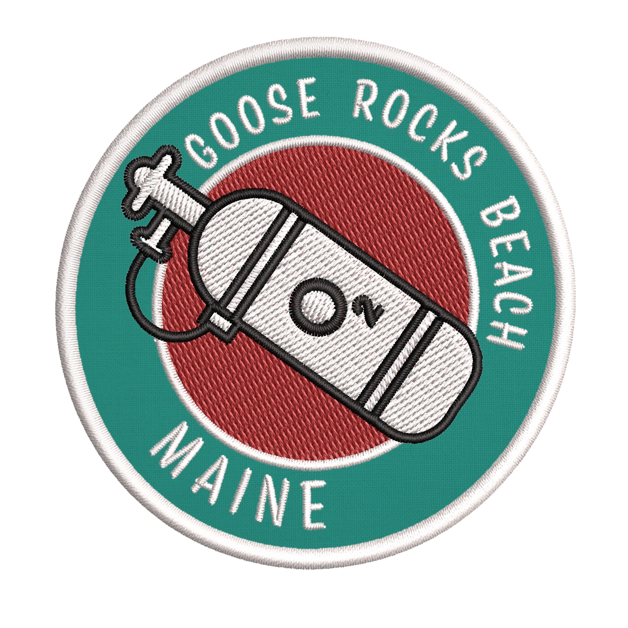 Goose Rocks Beach, Maine Scuba Flag O2 Tank 3.5 Inch Iron Or Sew On ...