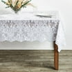 Elegant Velvet Lace Sheer Floral Deluxe Design Tablecloths - Taupe, 70 ...