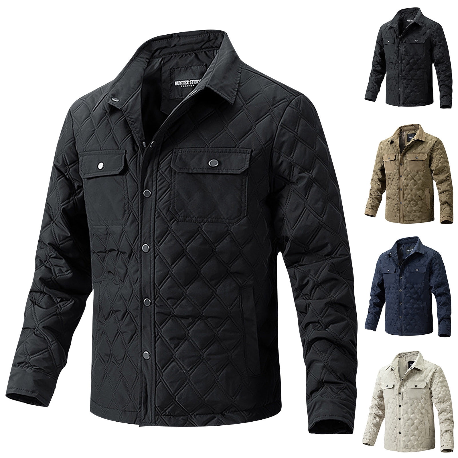 Click here for Anuyalue Quilted Jackets For Men Casual Button Dow... prices