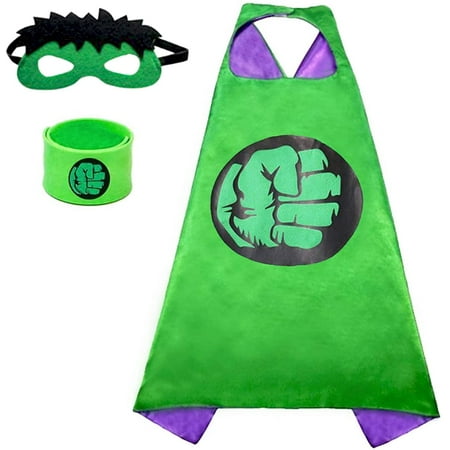Superhero Capes for Kids, Dress up Costumes-Satin Cape and Felt Mask ...