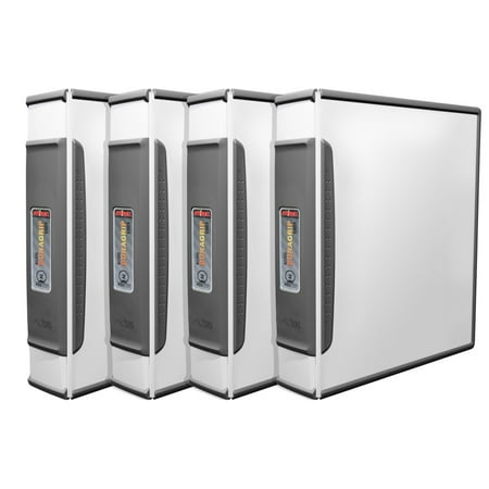 Storex DuraGrip Binder, 2-Inch, Hard Poly, O-Ring, White (Case of 4 ...