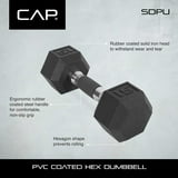 CAP Barbell SDPU Urethane Hex Dumbbell Set with Inlaid Ergonomic ...