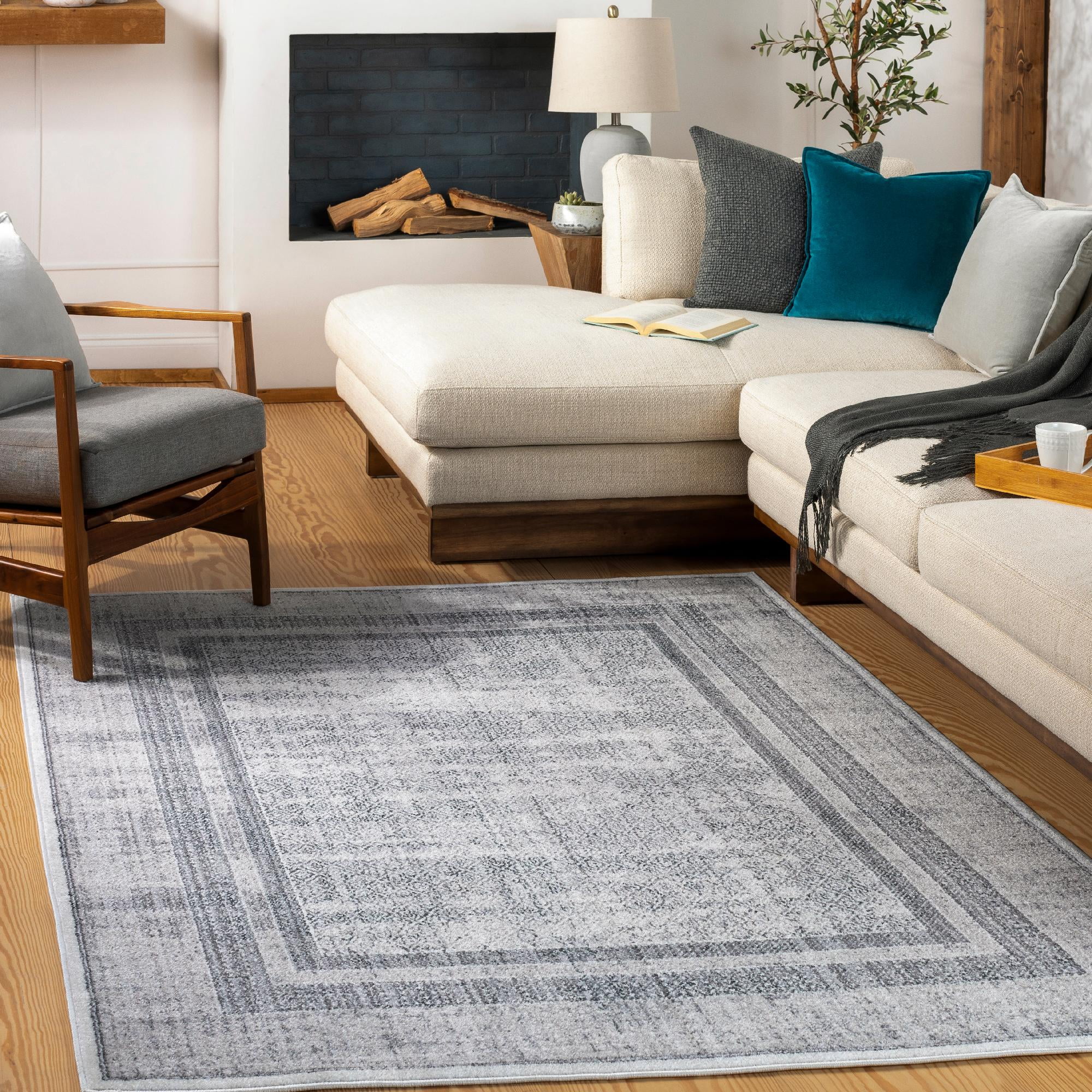 Mark&Day Area Rugs, 7x9 Radcliffe Traditional Charcoal Area Rug (6'10 ...