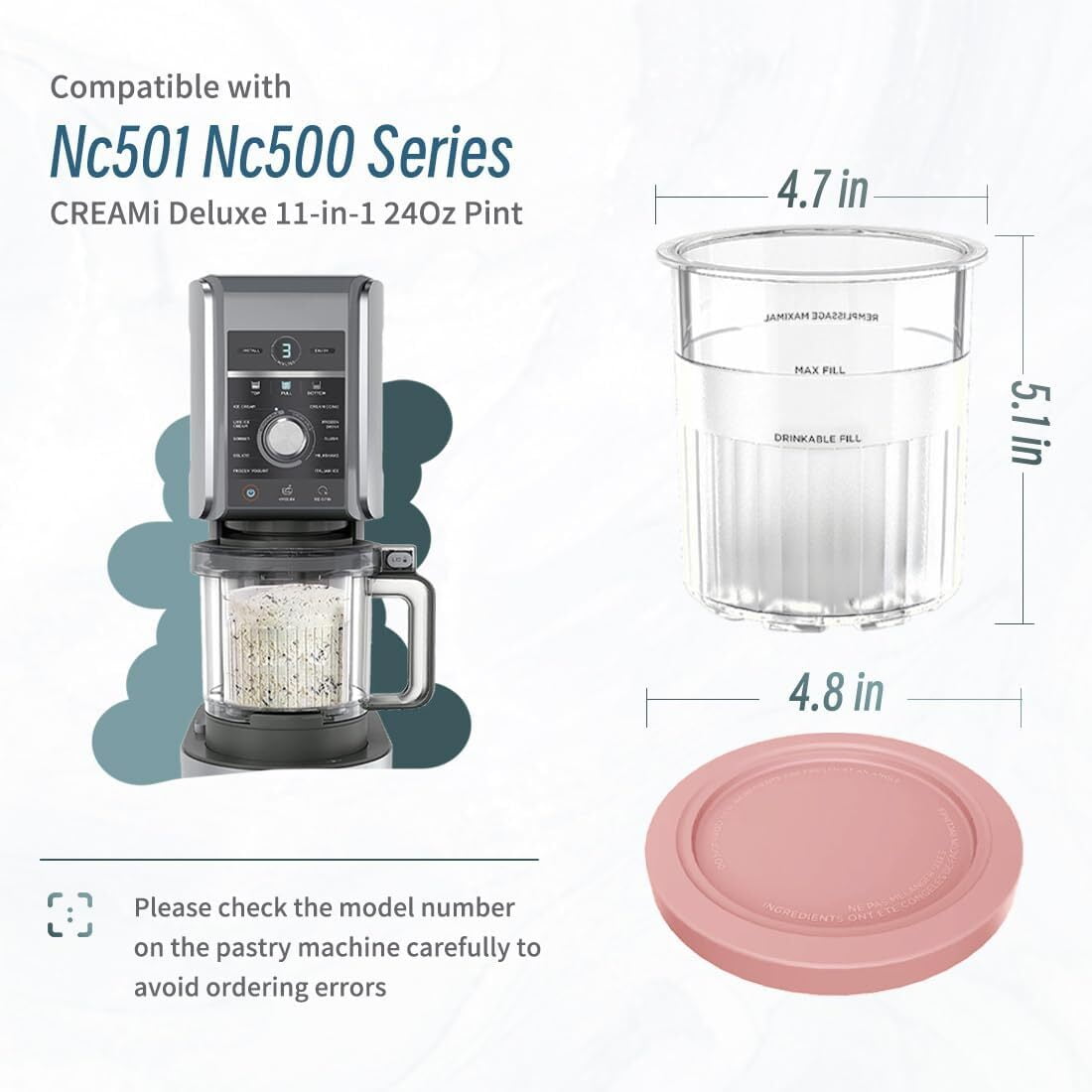 YX Creami Deluxe Pints , Creami Ninja Ice Cream, Creami Deluxe Pint ...