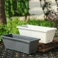 "14""x7"" Rectangular Outdoor Window Planter Box for Gardening ...