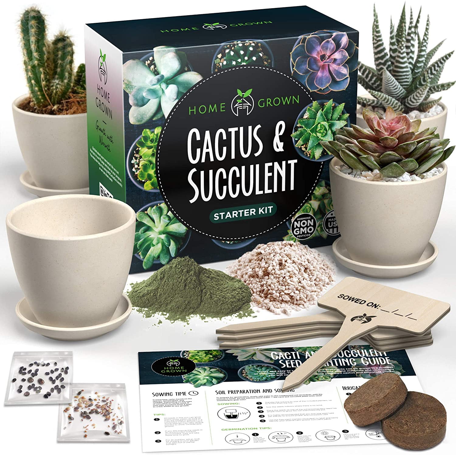 Succulent & Cactus Seed Kit for Planting – Cactus & Succulent Starter ...
