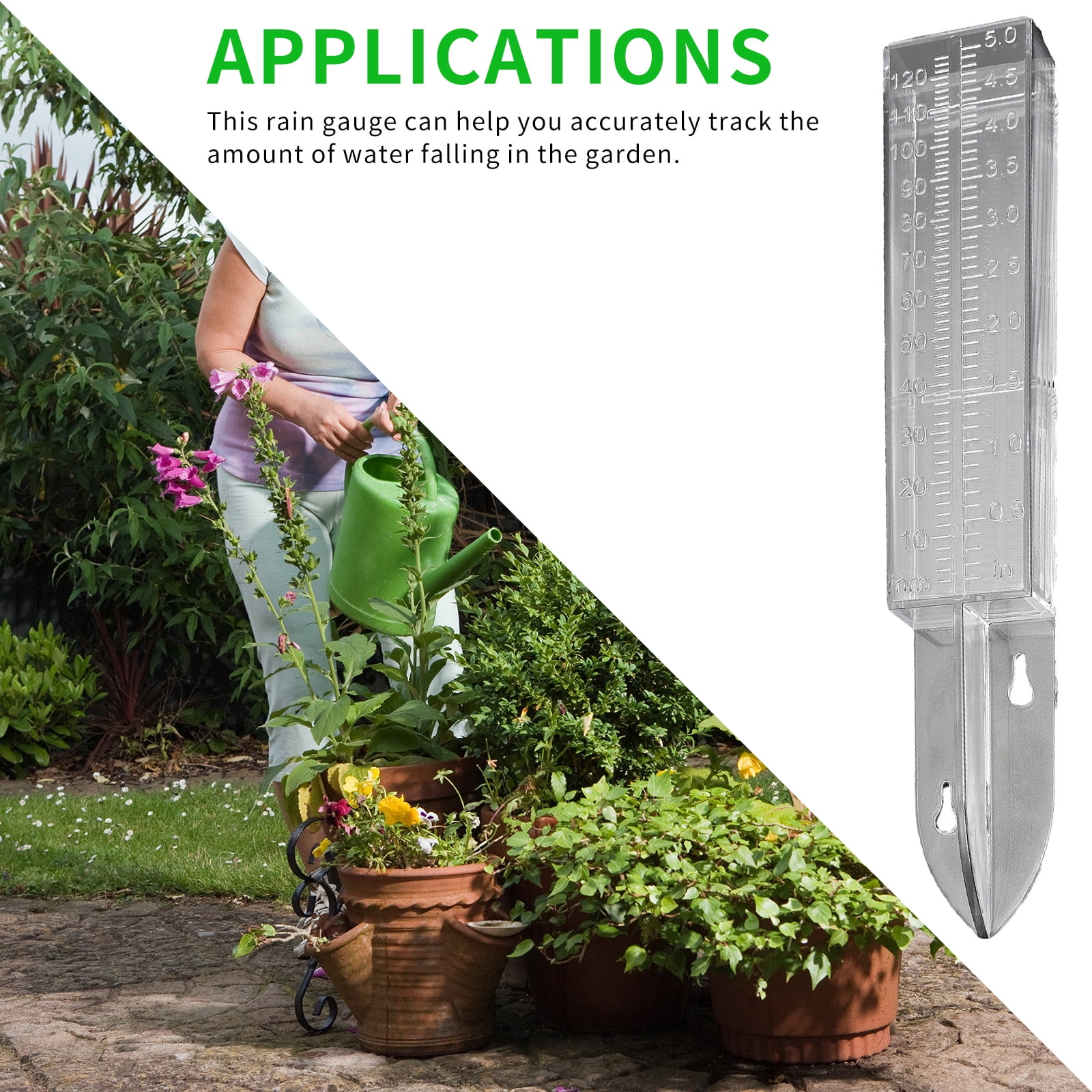 Thermometers & Meteorological Instruments Rain Gauge Ground Rain Water ...