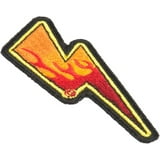 Flaming Lightning Bolt Right Patch, Lightning Patches - Walmart.com