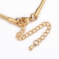 304 Stainless Steel Snake Chain Bracelets Golden 7-7/8 inch(200mm) 2 ...