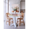 Blue Hydrangea Round Fitted Tablecloth with Elastic Edge, Orange Lily ...