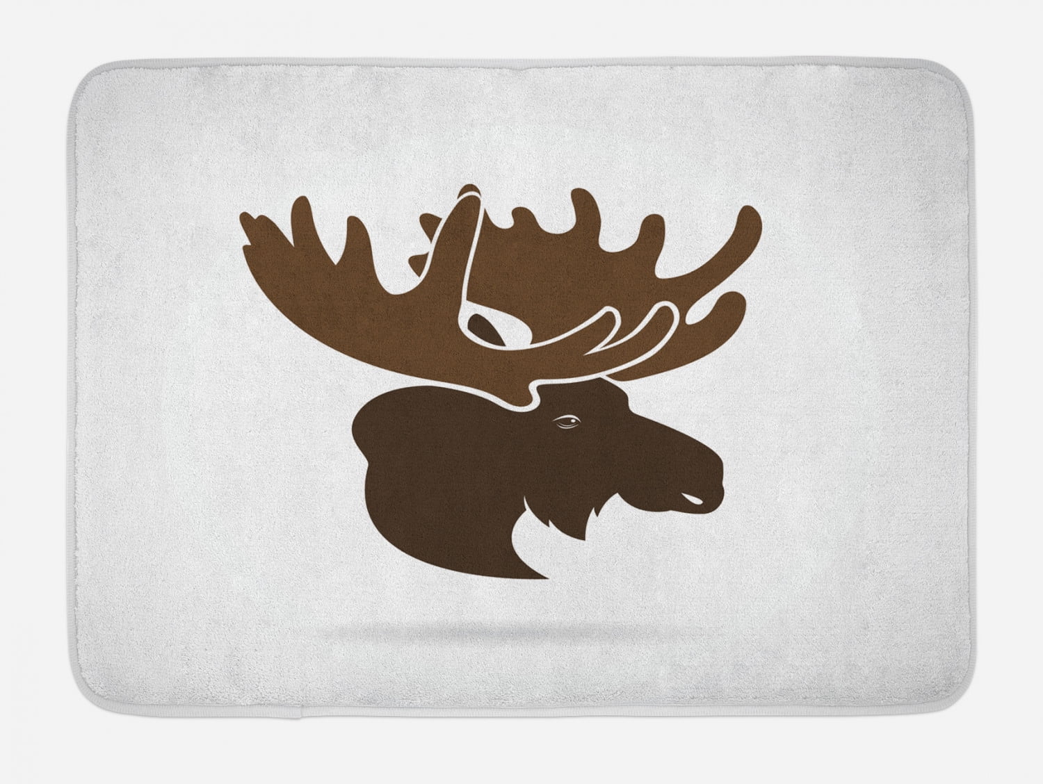 Moose Bath Mat, Deer Head Canadian Sacred Northern Wilderness Mammals ...