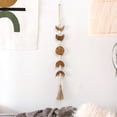 Axioma Moon Phase Wall Hanging Garland Wood Bead Boho Ornament for Home ...
