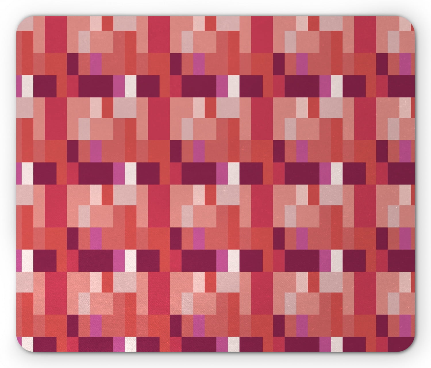 Peach Mouse Pad, Geometrical Design Squares with Various Shapes and ...