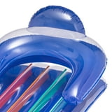 Bluescape Inflatable Pool Float, Deluxe Lounge with Cup Holder, Blue ...