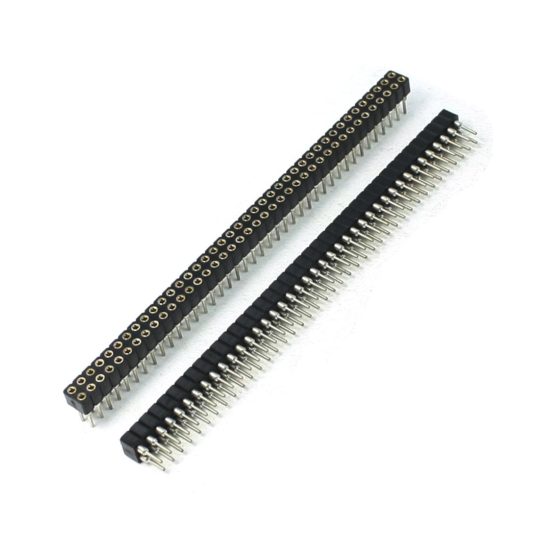 2 PCS M/F Straight Mounting Angle 2x40 Pin PCB IC Socket Connector ...