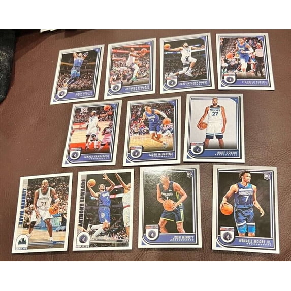 2022-23 Panini NBA Hoops Minnesota Timberwolves Team Set Includes ...