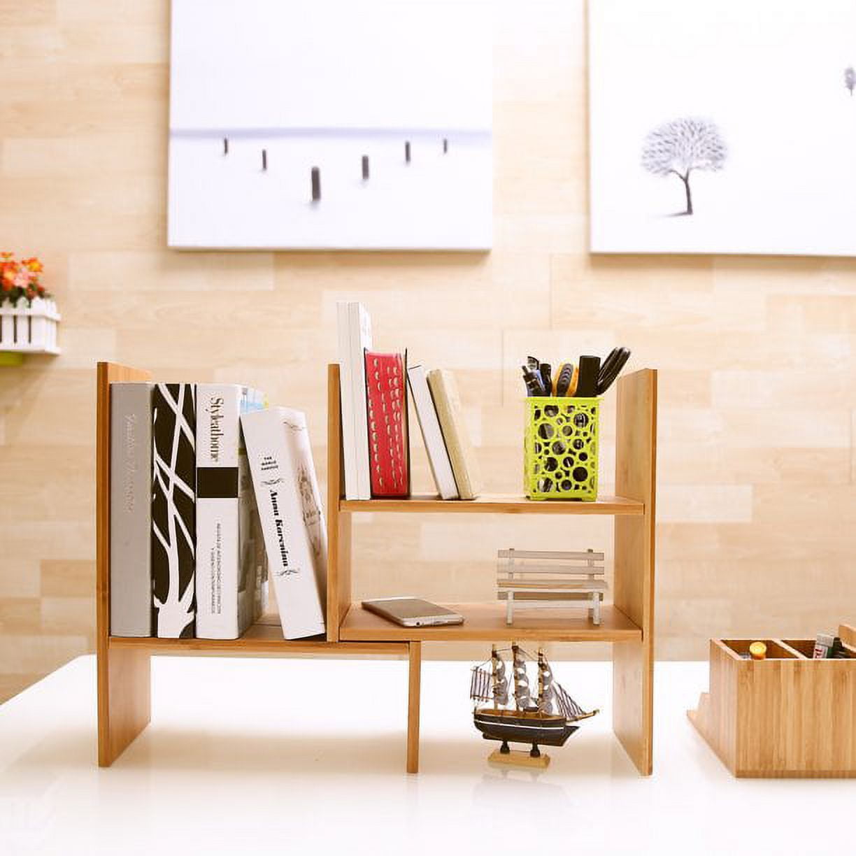 Wooden Desktop Shelf