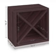 Way Basics Stackable Blox Wine Cube Storage 12 Bottles, Espresso ...